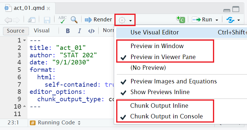 STAT 202 – Introducing R Studio Preface - Chapter 1